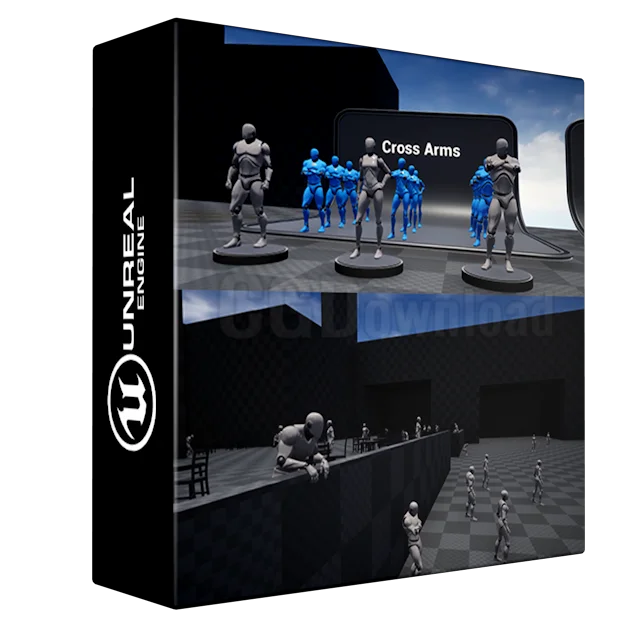 City SIM ANIMATION PACKAGE - Assets Unity and Unreal Engine 4, 5